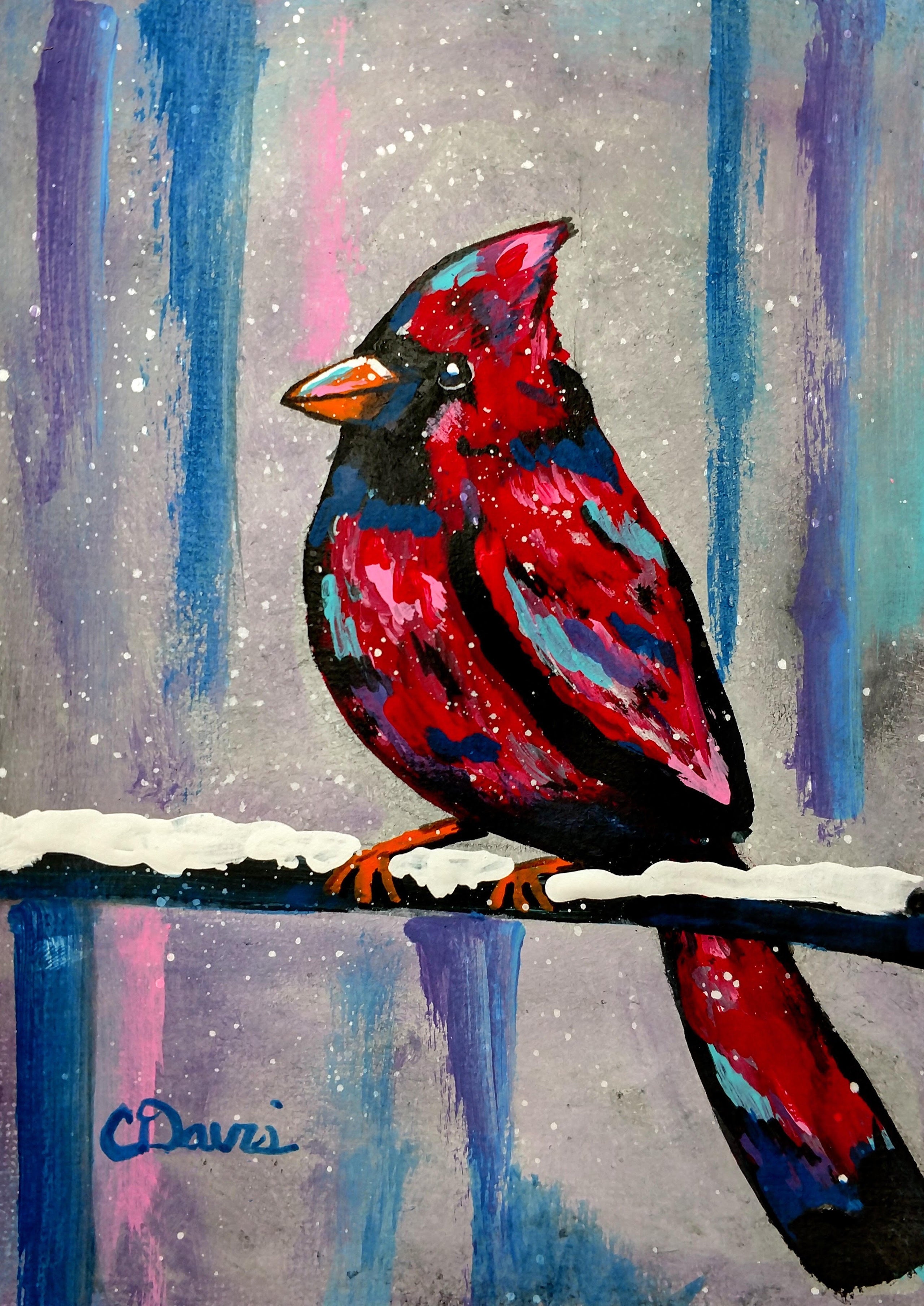 Kids Painting Class: Colorful Cardinal | Conneaut Arts Center